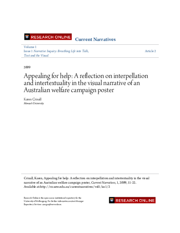 (PDF) Appealing for help: A reflection on interpellation and ...