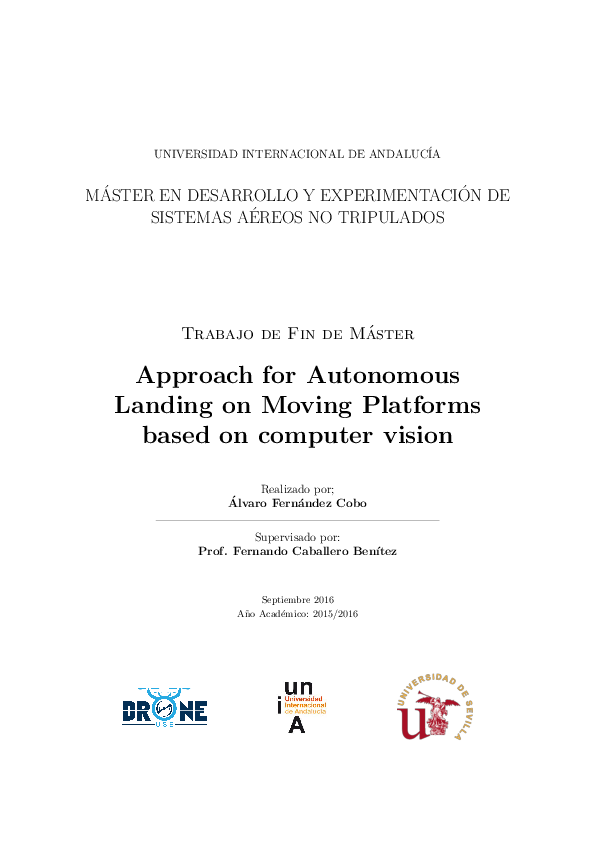 Pdf Approach For Autonomous Landing On Moving Platforms Based On Computer Vision