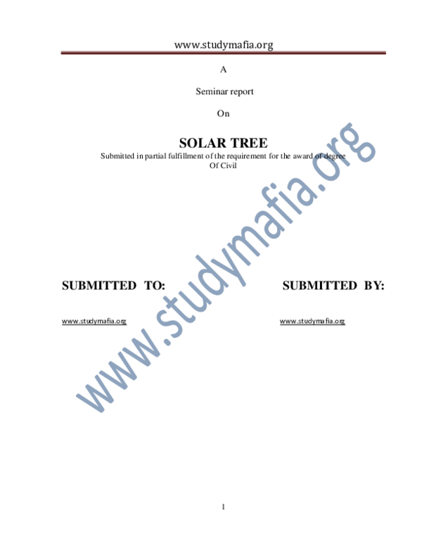 (PDF) SOLAR TREE