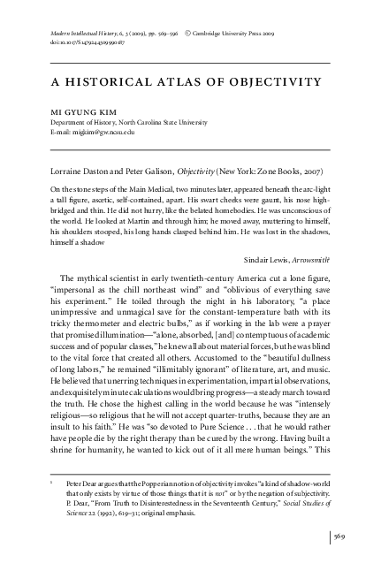 (PDF) A Historical Atlas of Objectivity