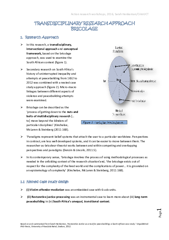 (PDF) Transdisciplinary Action Research Workshops