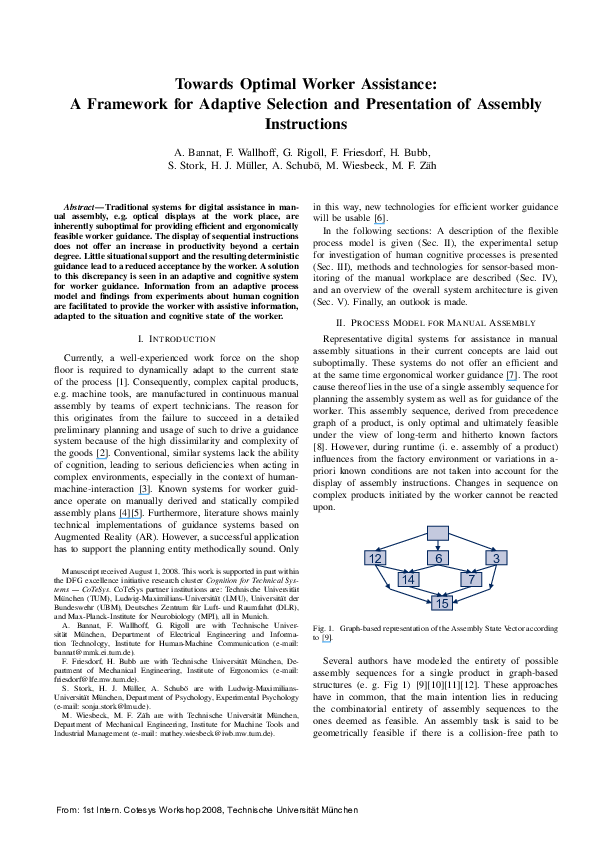 (PDF) Towards Optimal Worker Assistance: A Framework for Adaptive Selection and Presentation of ...