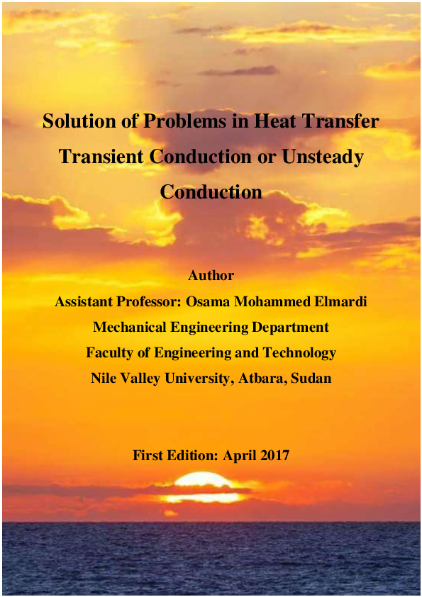 (PDF) Solution of Problems in Heat Transfer