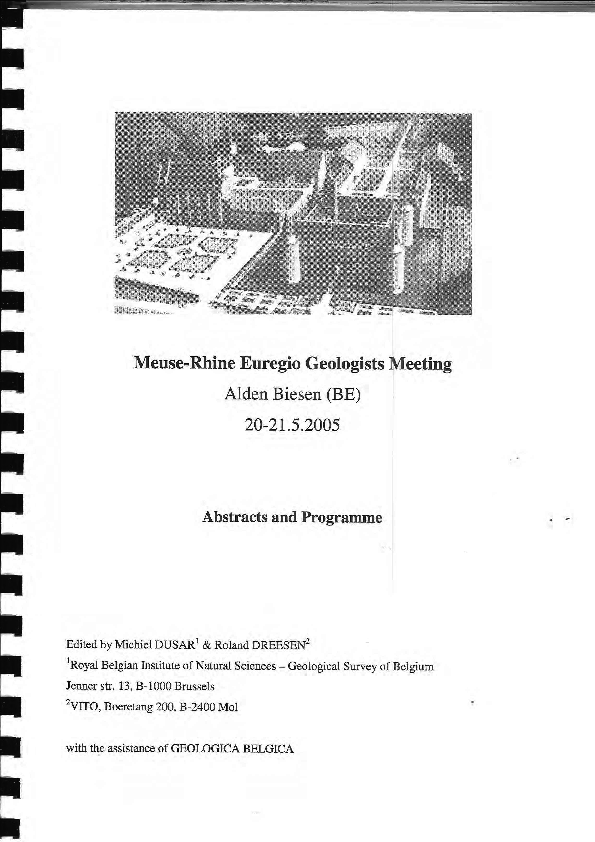 (PDF) Palaeozoic subcrop map of the Brabant Massif in Flanders, Belgium ...