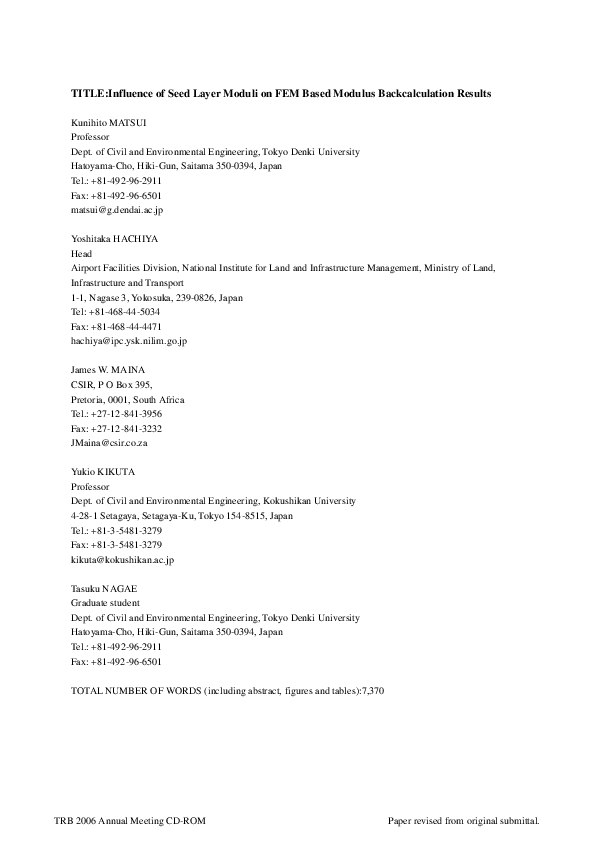 Pdf Influence Of Seed Layer Moduli On Fem Based Modulus Backcalculation Results