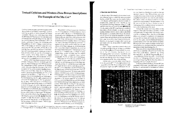 (PDF) Textual Criticism and Western Zhou Bronze Inscriptions: The ...