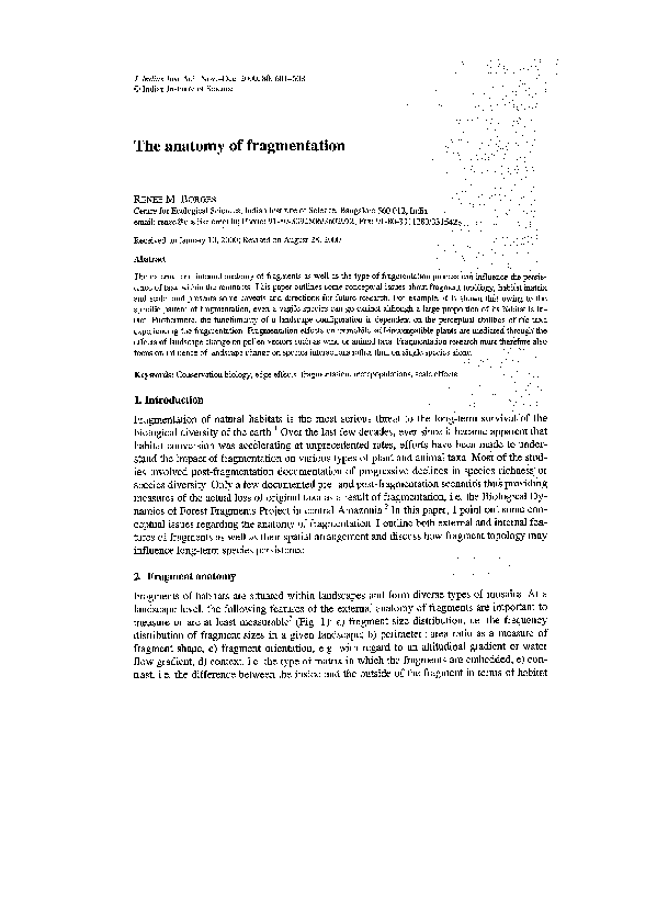 (PDF) The anatomy of fragmentation