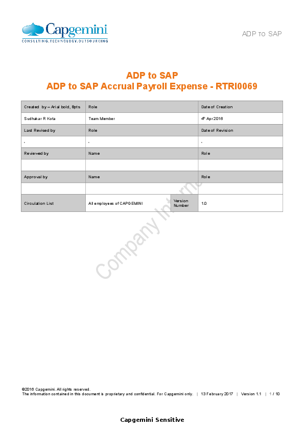 (DOC) ADP to SAP Integration