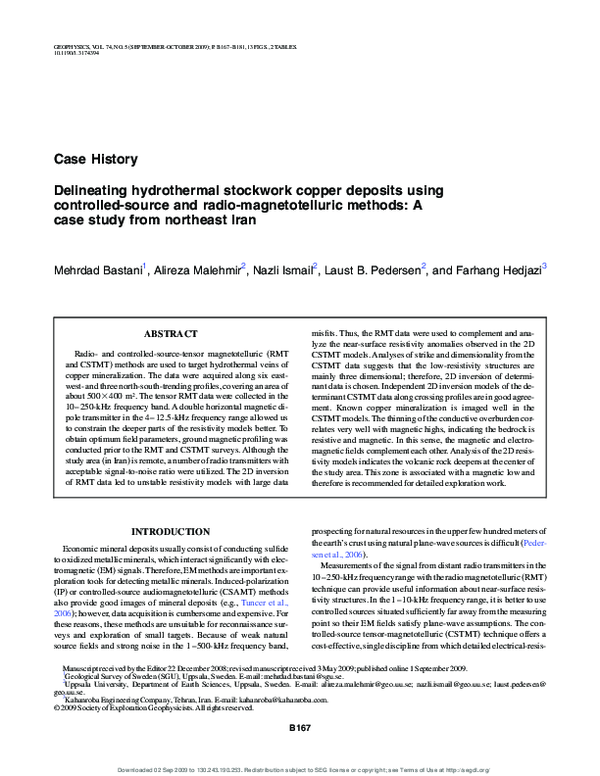 (PDF) Delineating hydrothermal stockwork copper deposits using ...