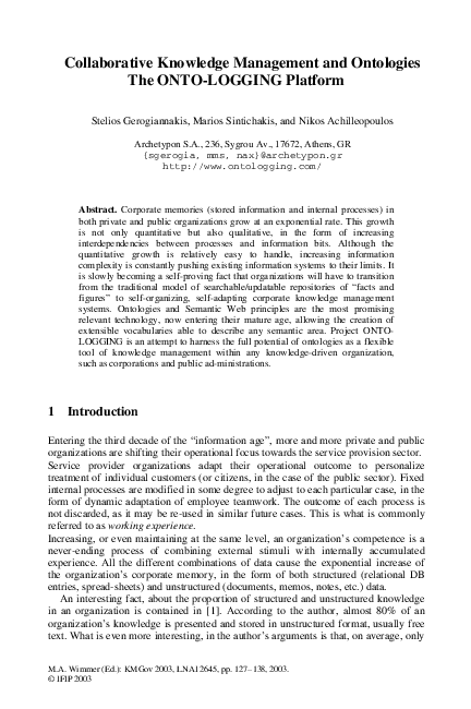 (PDF) Smart Knowledge Management with Ontologies