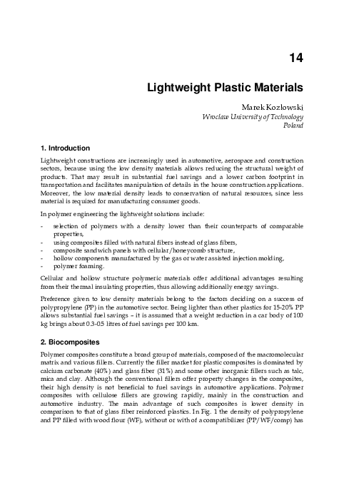 (PDF) Lightweight Plastic Materials