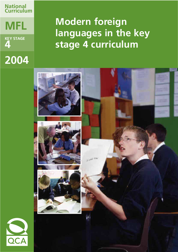 Modern foreign languages in the key stage 4 curriculum National ...