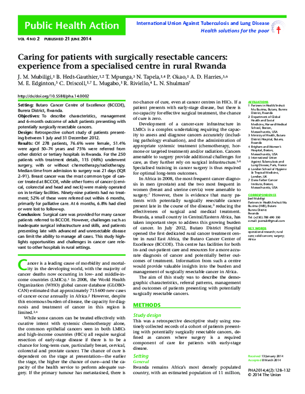 (PDF) Public Health Action | Robert Riviello - Academia.edu