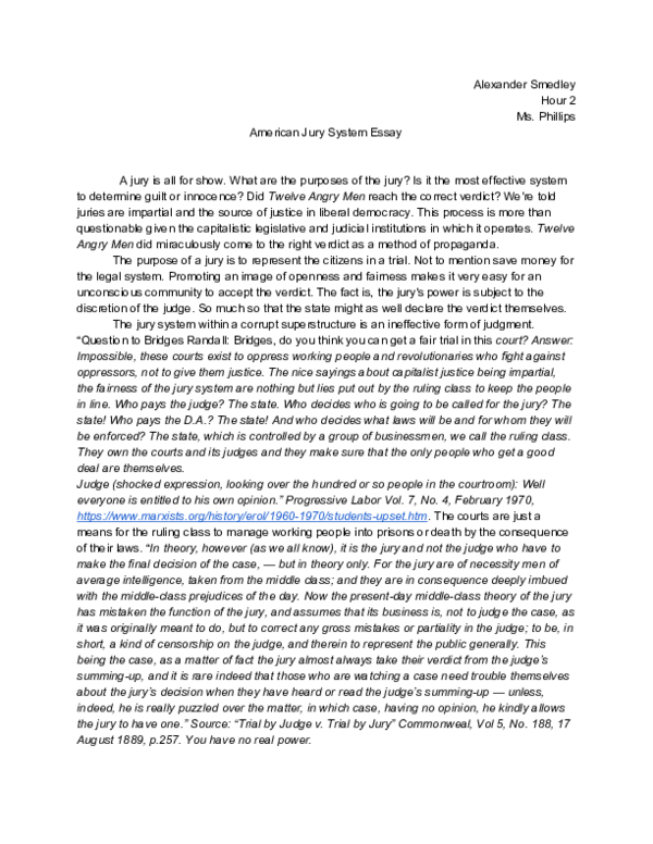 (PDF) The American Jury System