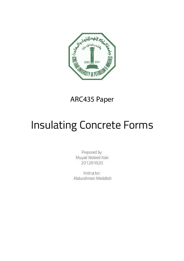 (PDF) Insulating Concrete Forms