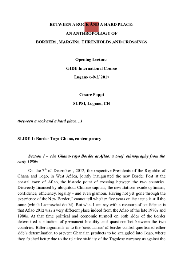 (DOC) BETWEEN A ROCK AND A HARD PLACE.docx | Cesare Poppi - Academia.edu