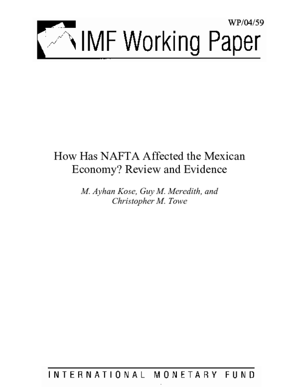 (PDF) How Has NAFTA Affected the Mexican Economy? Review and Evidence