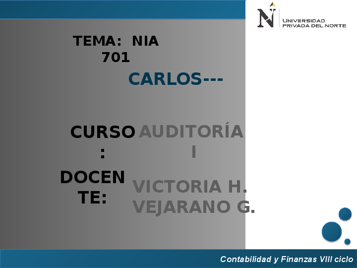 (PPT) NIA 701 MODELO