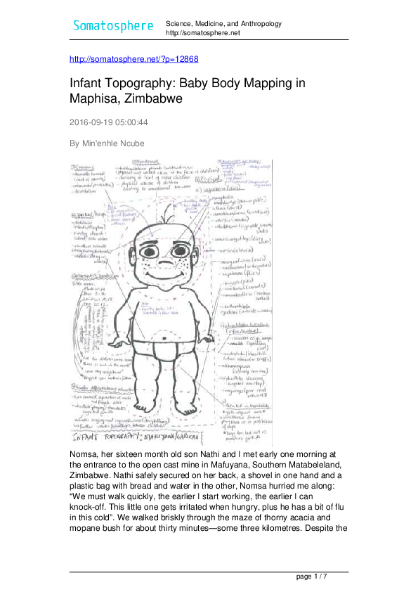 (PDF) Infant Topography: Baby Body Mapping in Maphisa, Zimbabwe | Min ...
