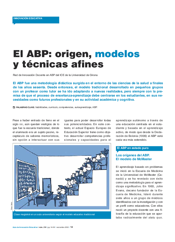 (PDF) ABP origen modelos y tecnicas afines
