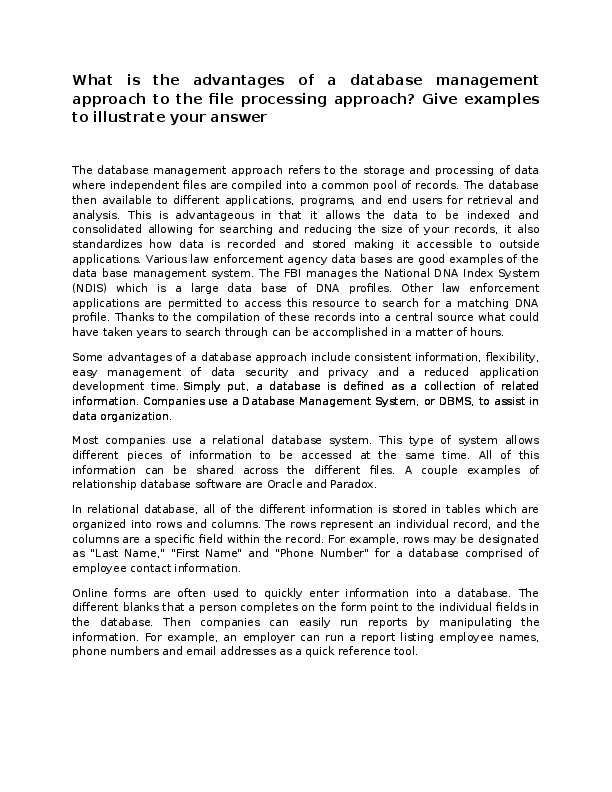 application approach database