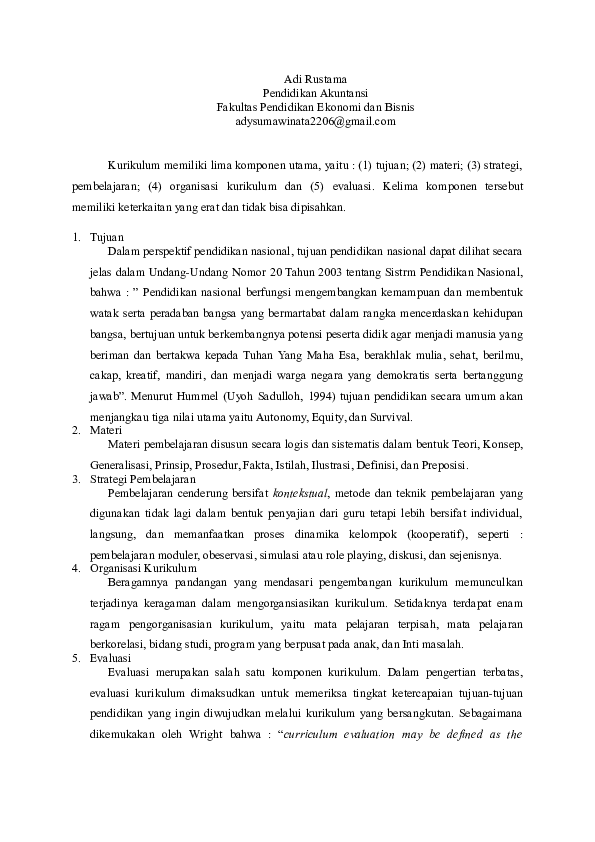 (DOC) Komponen Kurikulum.docx