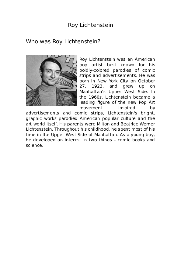 Roy Lichtenstein
