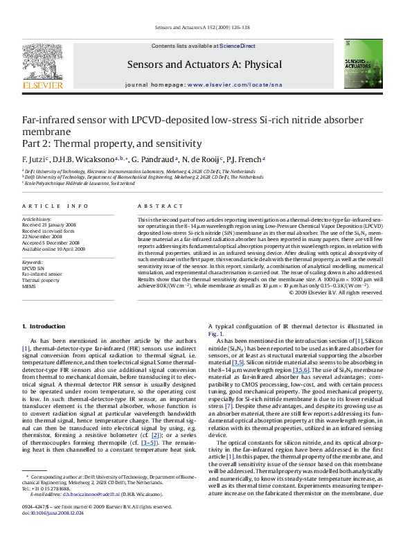 (PDF) Far-infrared sensor with LPCVD-deposited low-stress Si-rich ...