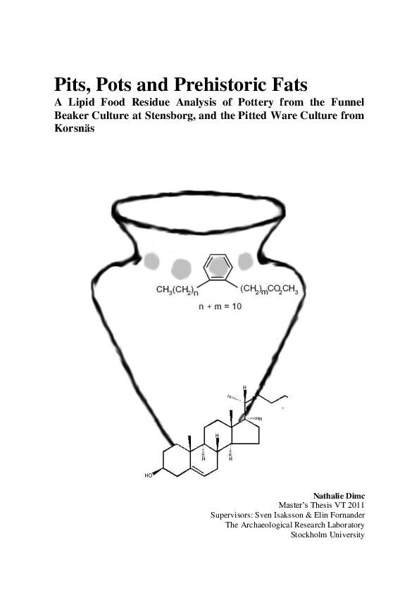 (PDF) Pits, Pots and Prehistoric Fats A Lipid Food Residue Analysis of ...