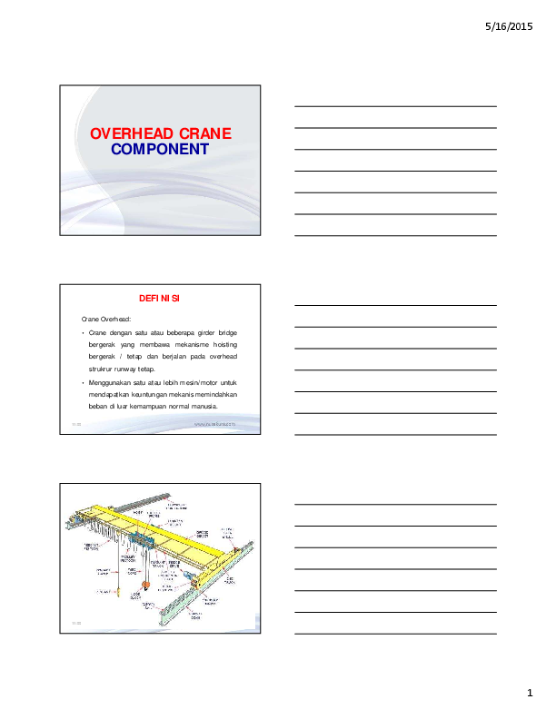 (PDF) OVERHEAD CRANE COMPONENT