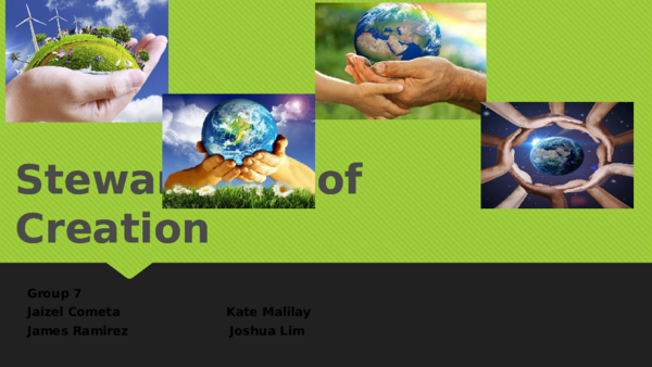 (PPT) Stewardship of Creation