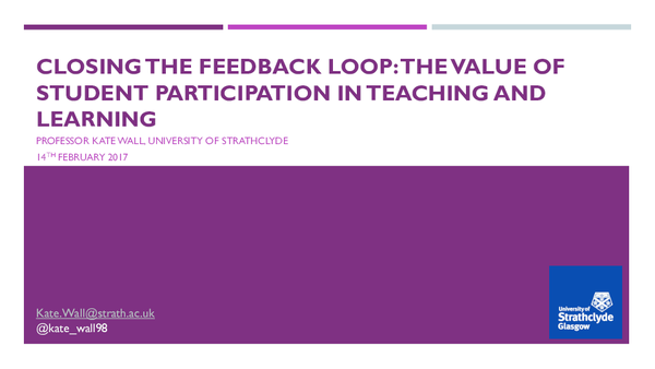 (PDF) CLOSING THE FEEDBACK LOOP: THE VALUE OF STUDENT PARTICIPATION IN ...