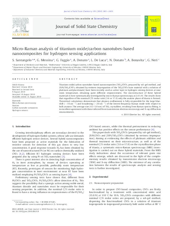 (PDF) Micro-Raman analysis of titanium oxide/carbon nanotubes-based ...