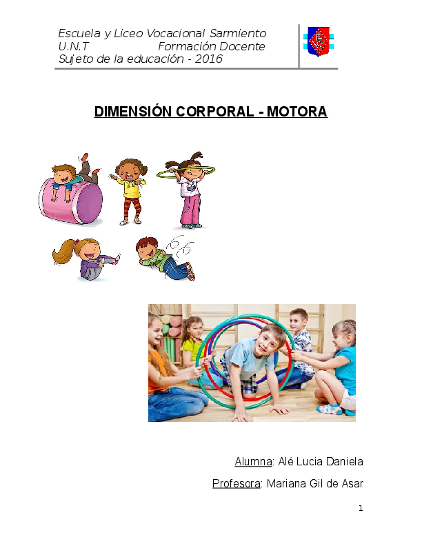 (DOC) DIMENSIÓN CORPORAL -MOTORA