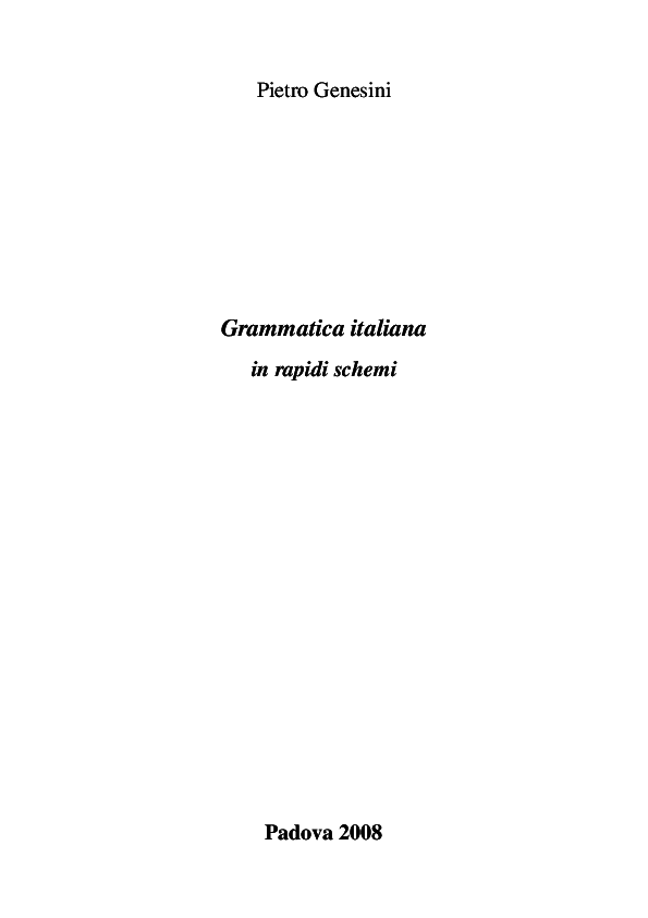 (PDF) Grammatica italiana in rapidi schemi