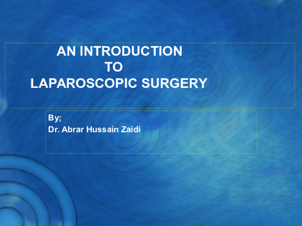 (PPT) LAPAROSCOPY AN INTRODUCTION