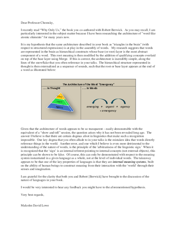 (PDF) Open Letter to Professor Chomsky