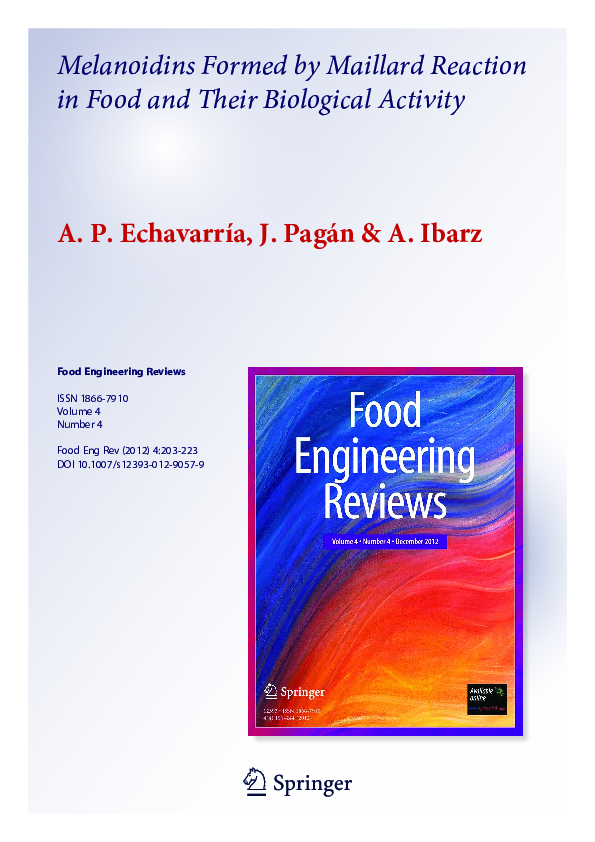(PDF) Melanoidins Formed by Maillard Reaction in Food and Their ...