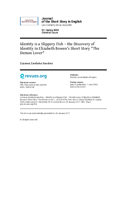 (PDF) Identity is a Slippery Fish – the Discovery of Identity in ...