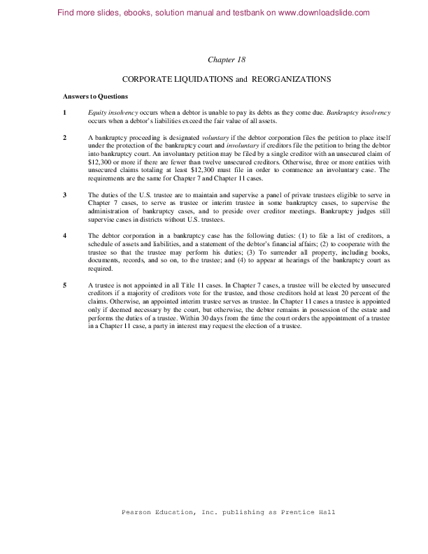 (PDF) CORPORATE LIQUIDATIONS and REORGANIZATIONS