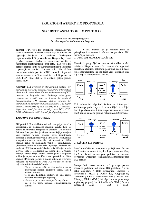 (PDF) SECURITY ASPECT OF FIX PROTOCOL