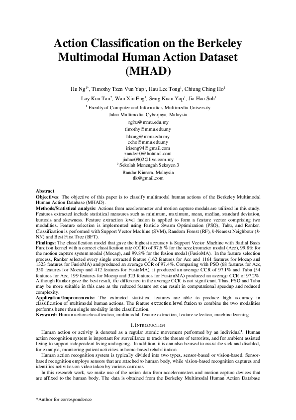 (PDF) Action Classification on the Berkeley Multimodal Human Action ...