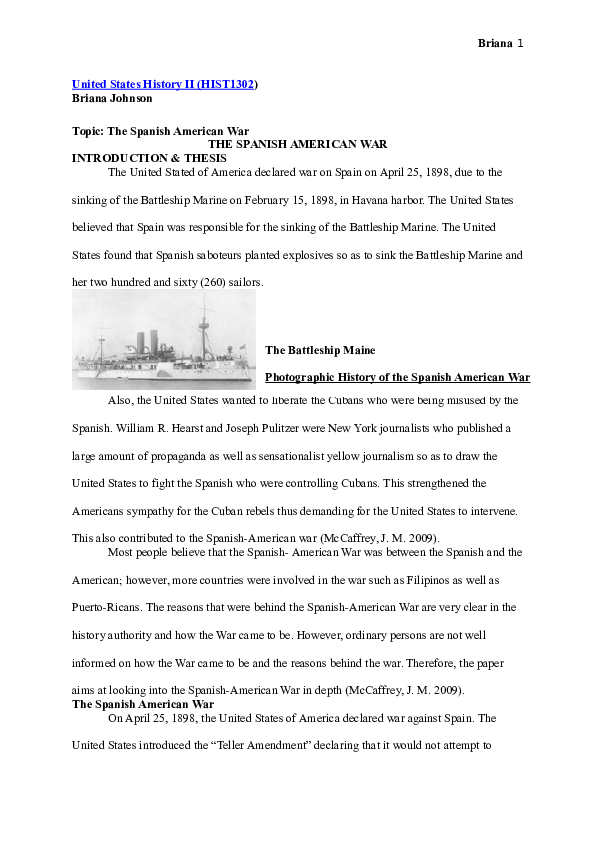 (DOC) The Spanish American War complete