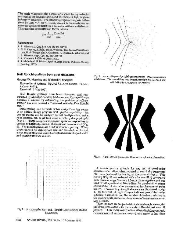 (PDF) Null Ronchi gratings from spot diagrams