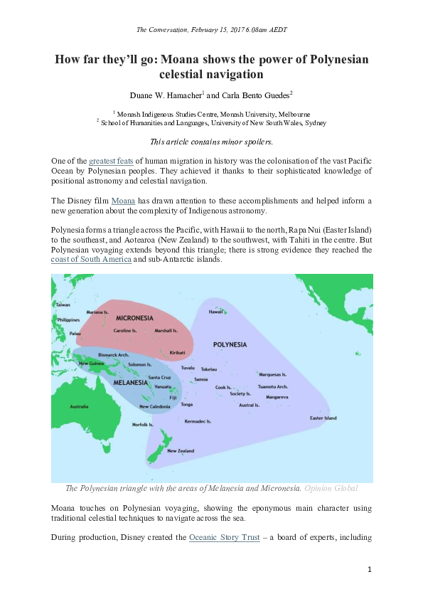 Polynesian Astronomy