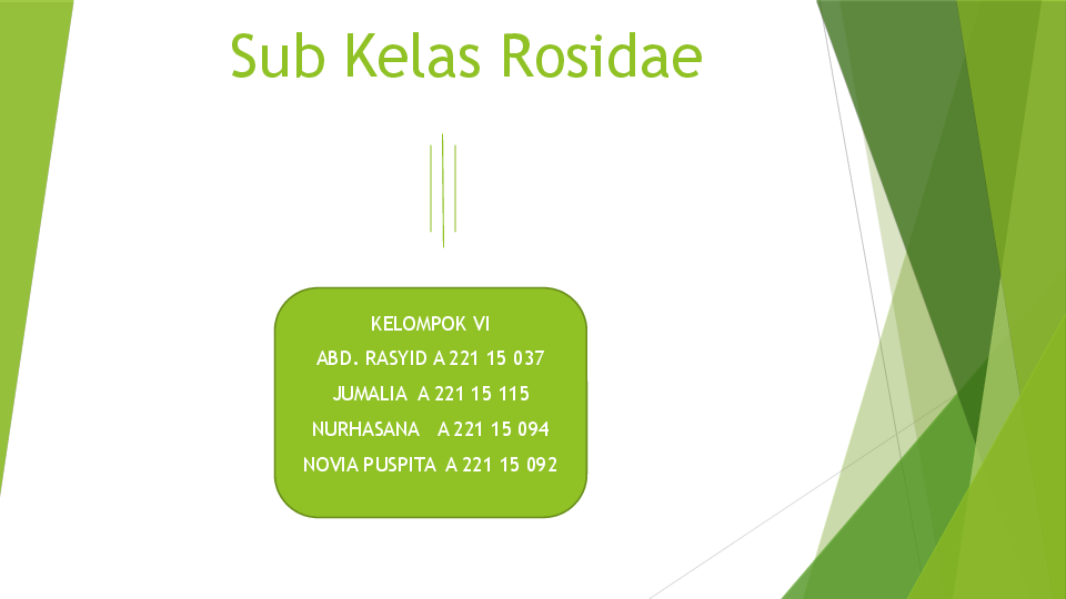 (PPT) Sub Kelas Rosidae