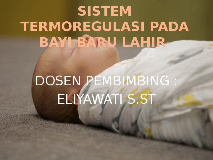 (PPT) sistem termoregulasi pada BBL.pptx