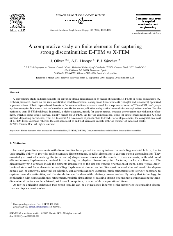 (PDF) A comparative study on finite elements for capturing strong ...