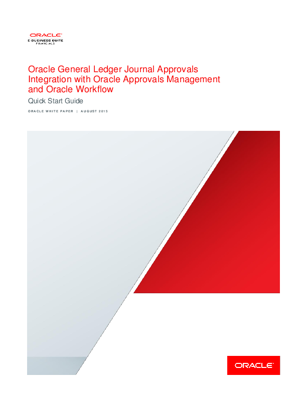 (PDF) Oracle General Ledger Journal Approvals Integration with Oracle Approvals Management and ...