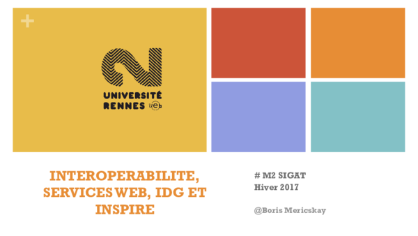 (PDF) Interopérabilité et SIG (IDG, services Web et INSPIRE) #M2 SIGAT